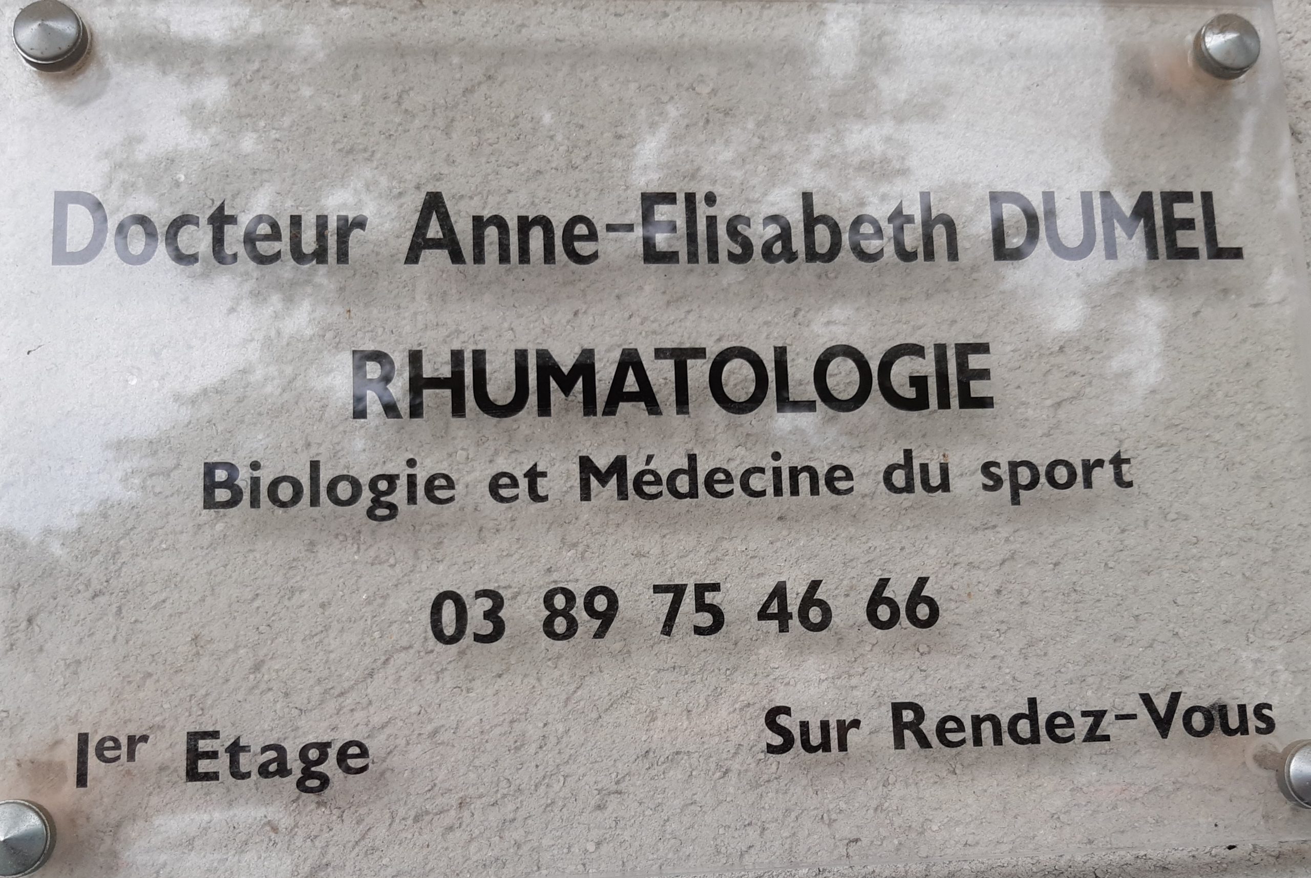 Docteur DUMEL Anne Elisabeth Rhumatologue - Thur Doller